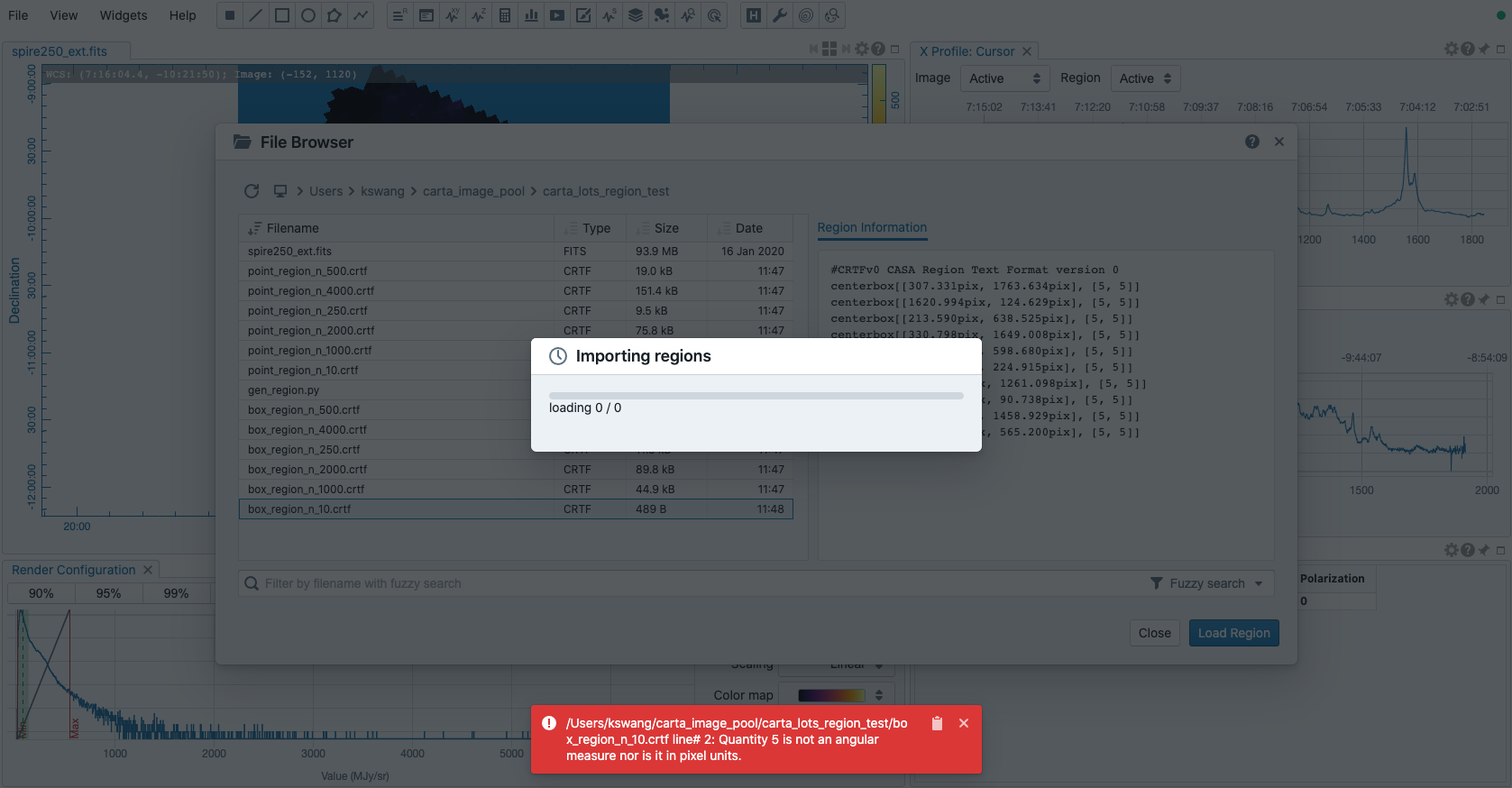 unlock progress bar when backend returns an exception message of ...