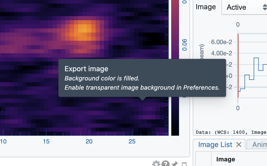 persistent export image tooltip · Issue #1742 · CARTAvis/carta-frontend · GitHub
