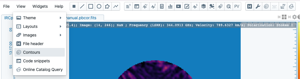 add vector field rendering and image fitting options to the View menu ...