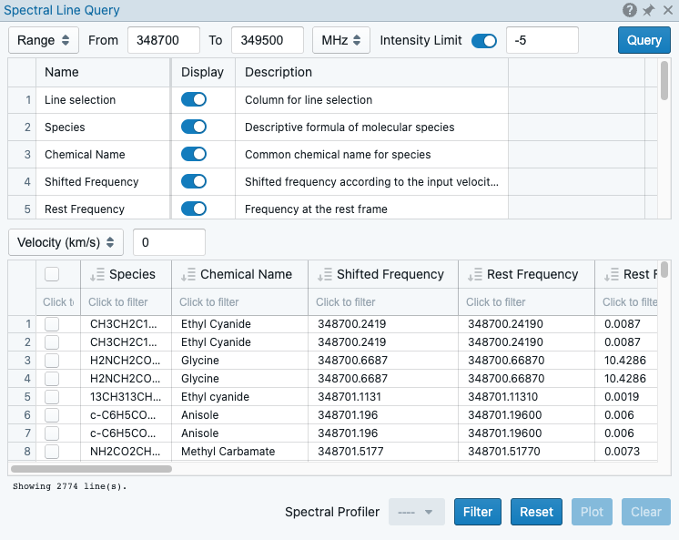 [GUI UX] ambiguous button names in the catalog widget and the spectral line query widget · Issue ...