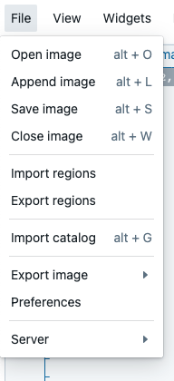 refine the context order in the File menu · Issue #2092 · CARTAvis ...