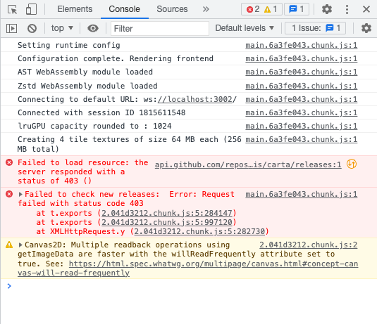Root menu warning · Issue #2116 · CARTAvis/carta-frontend · GitHub