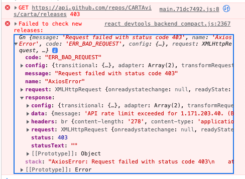 reduce the cadence of new release check · Issue #2149 · CARTAvis/carta-frontend · GitHub