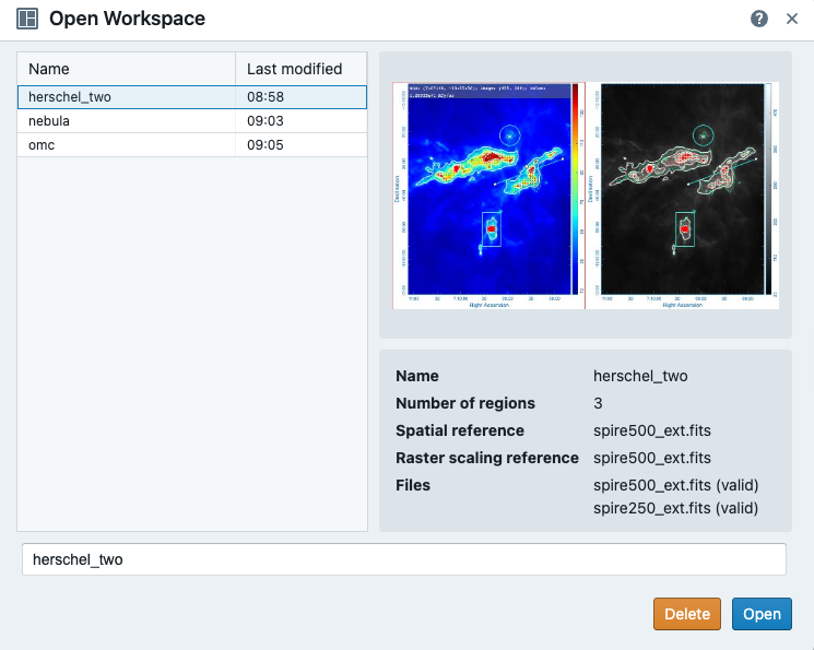 screenshot, workspace info, and text input alignment in the workspace dialog · Issue #2155 ...