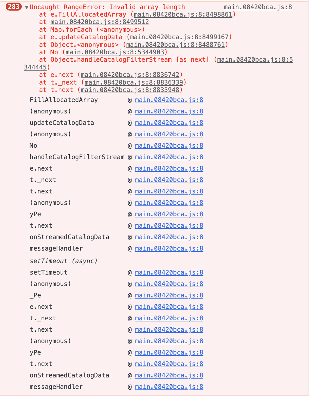 regression: cannot load large catalog · Issue #1652 · CARTAvis/carta-frontend · GitHub