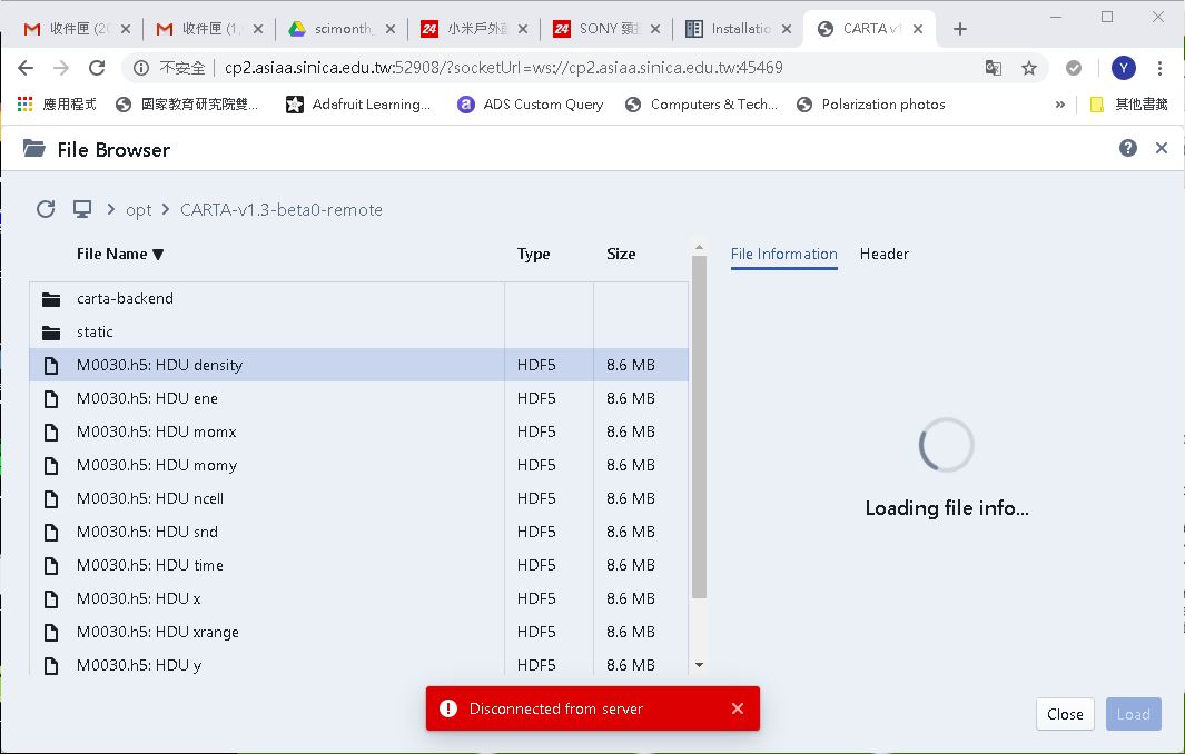 crash when loading HDF5 image NOT in IDIA schema · Issue #452 · CARTAvis/carta-backend · GitHub