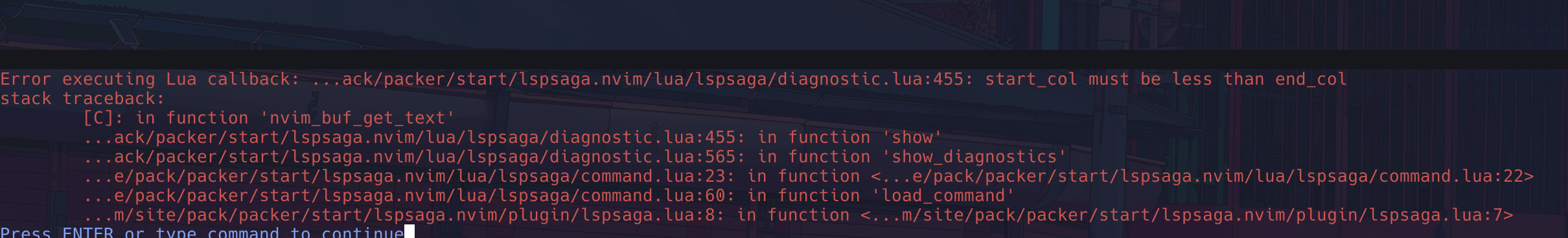 Lspsaga show_line_diagnostics not working · Issue #655 · nvimdev/lspsaga.nvim · GitHub