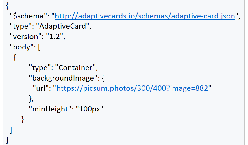 [Designer] Attempting to use a json with version 1.2 results in an ...