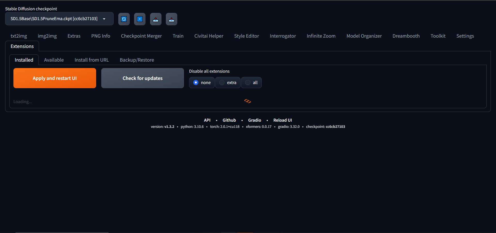 [Bug]: Extention's tab not loading on --listen · Issue #11138 · AUTOMATIC1111/stable-diffusion ...