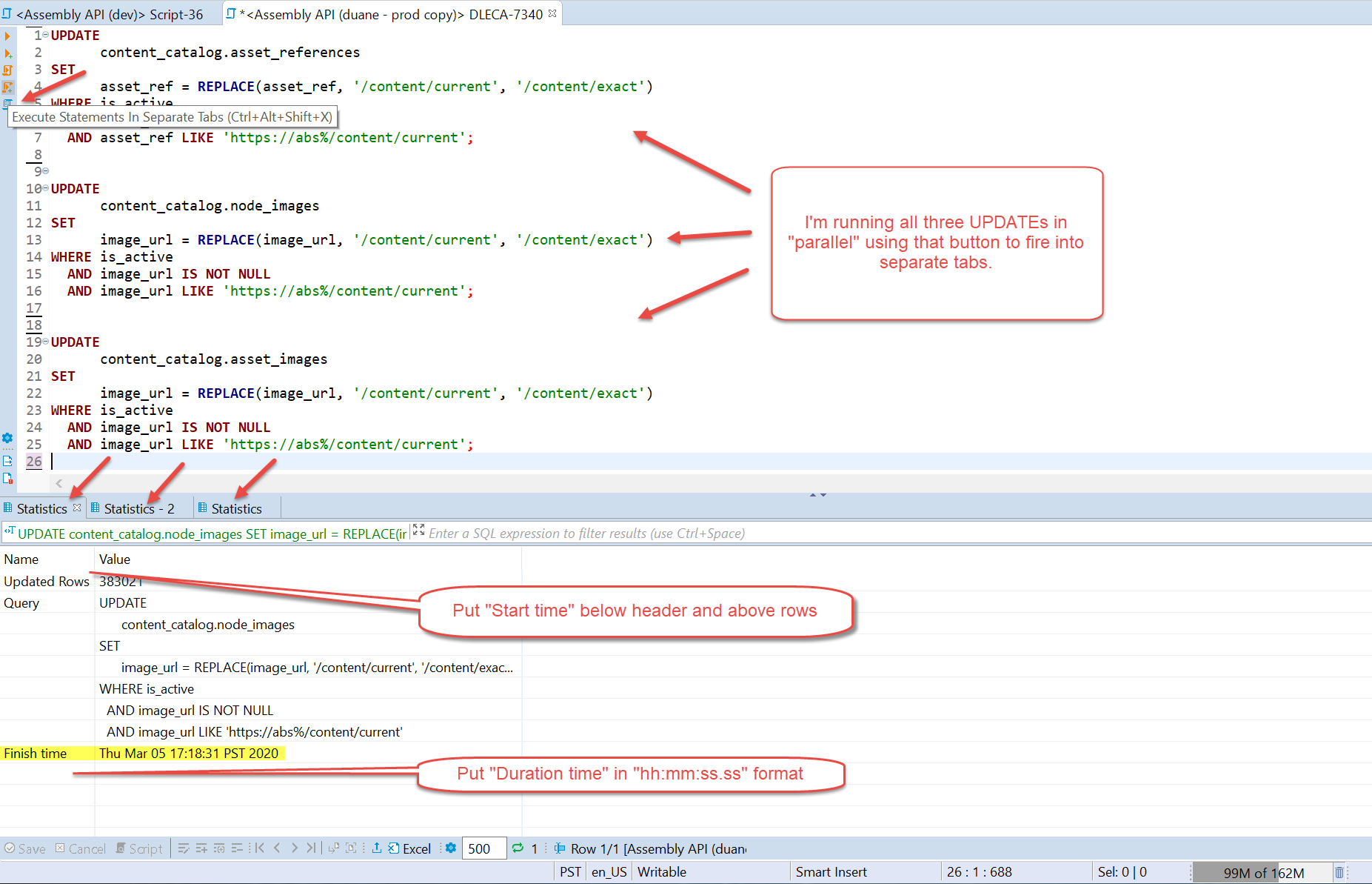 Show the start, end and duration of a query · Issue #8101 · dbeaver ...