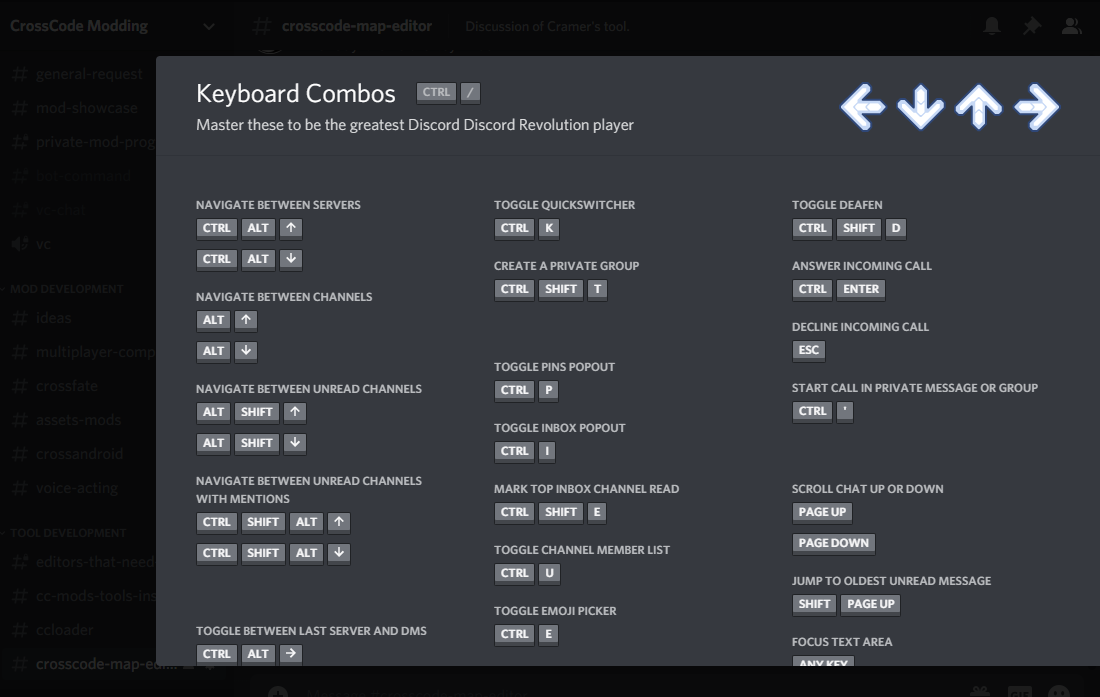 Overview For Keybinds · Issue 172 · Ccdirectlink Crosscode Map Editor · Github