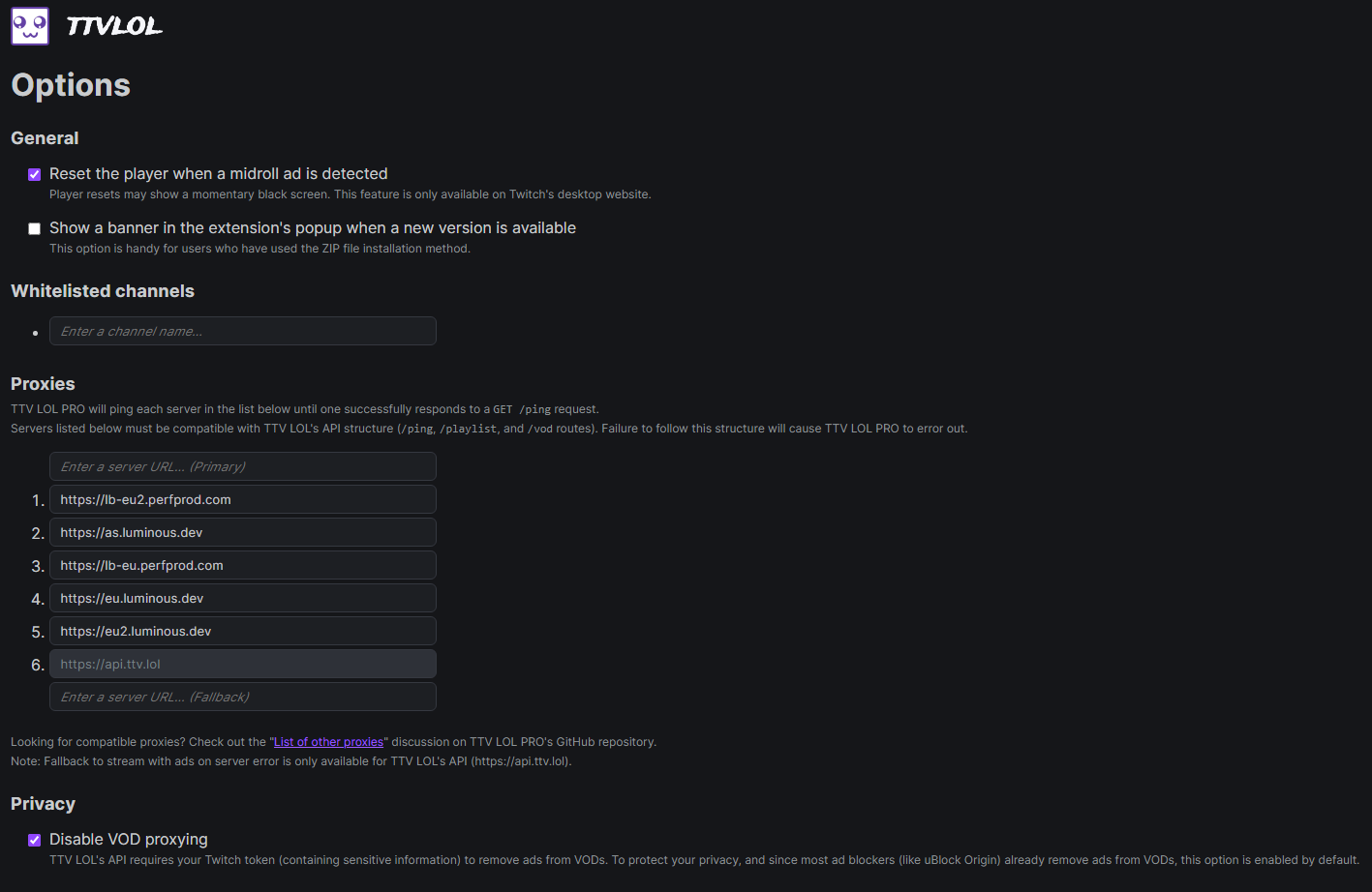 List of other v1 proxies · younesaassila ttv-lol-pro · Discussion #37 · GitHub