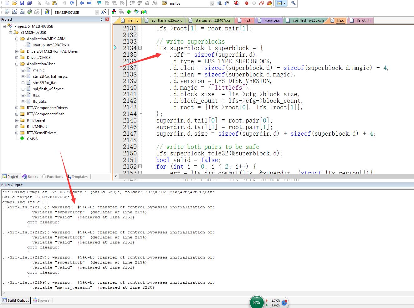 CC Warning · Issue #105 · littlefs-project/littlefs · GitHub