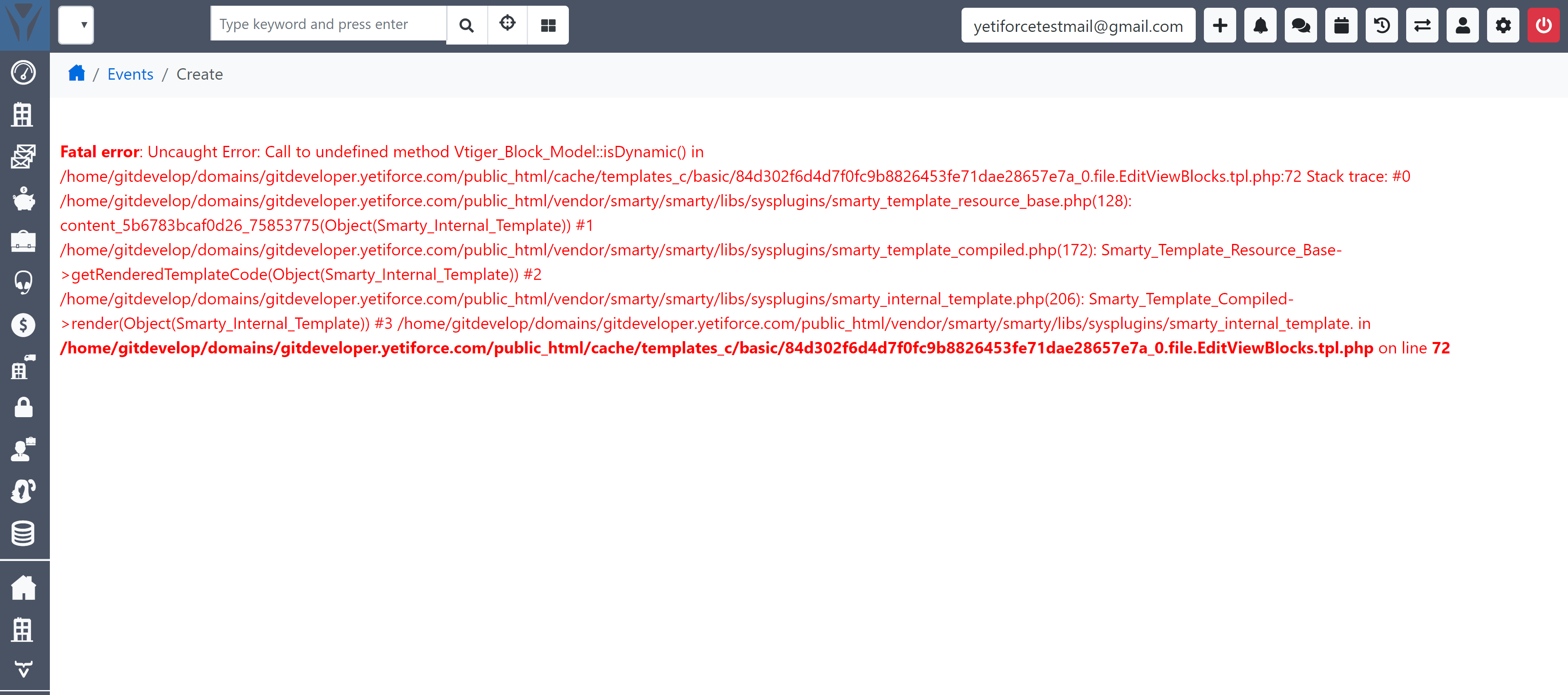 Full Form event module error · Issue #7481 · YetiForceCompany ...