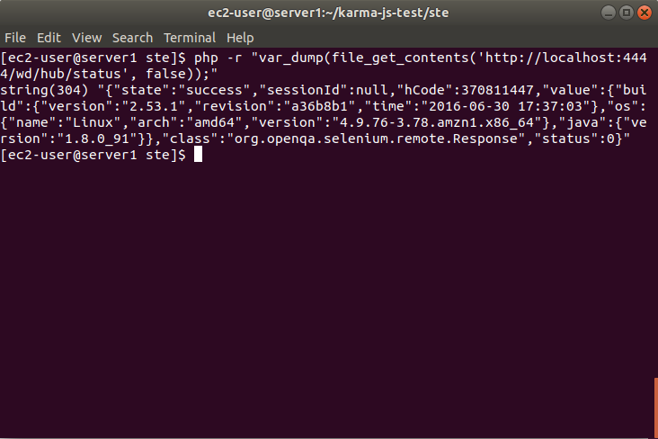 Looks like url "http://localhost:4444" is occupied by something else than Selenium server ...
