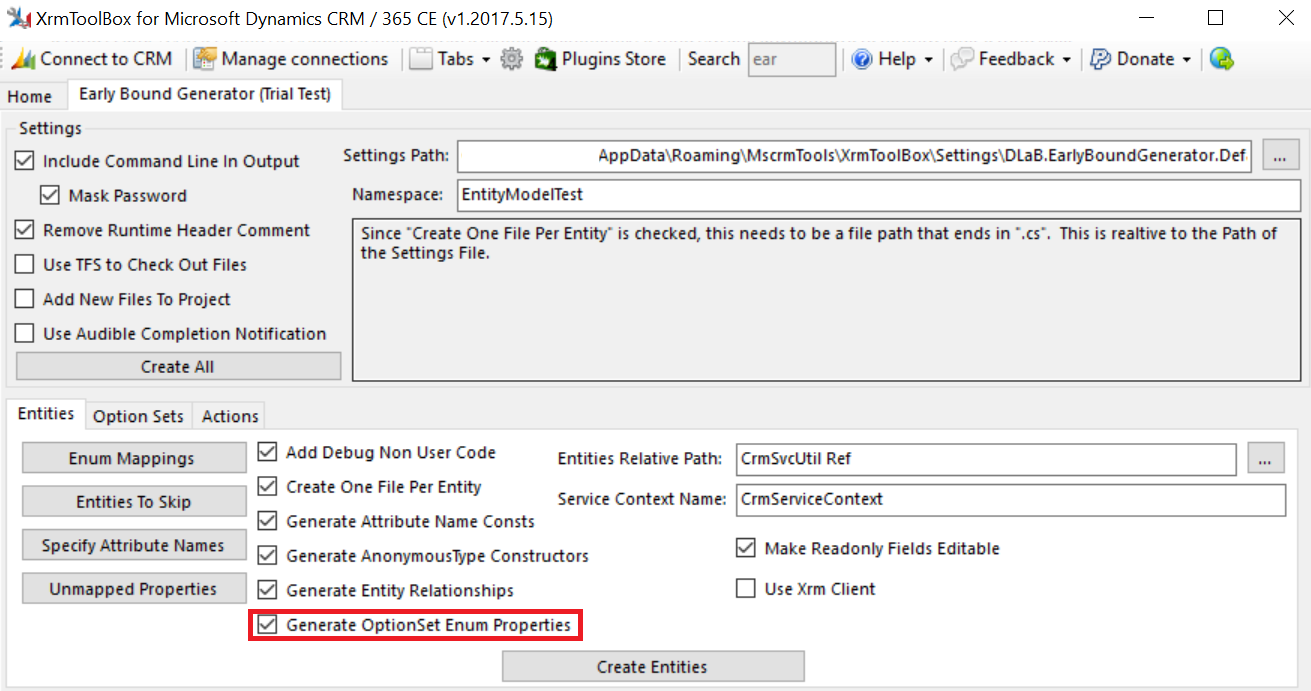 Enum method being generated for skipped OptionSet · Issue #110 · daryllabar/DLaB.Xrm ...