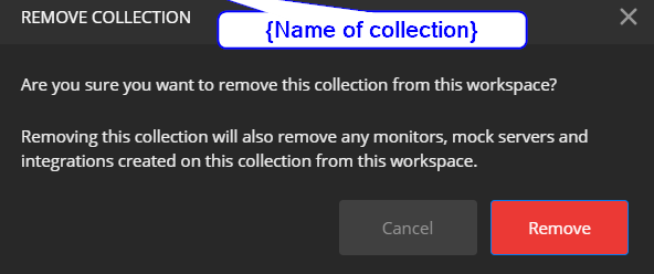 When deleting an item like a collection, I would like to see the name ...