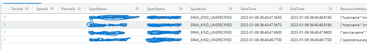 SpanId and TraceId not storing in ADX with OTeL Collector ADX exporter for classic jaeger traces ...