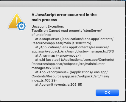 Unable to read property 'kc' of undefined · Issue #806 · lensapp/lens ...