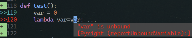 Variable having the same name as the argument is reported as unbound in a lambda expression ...