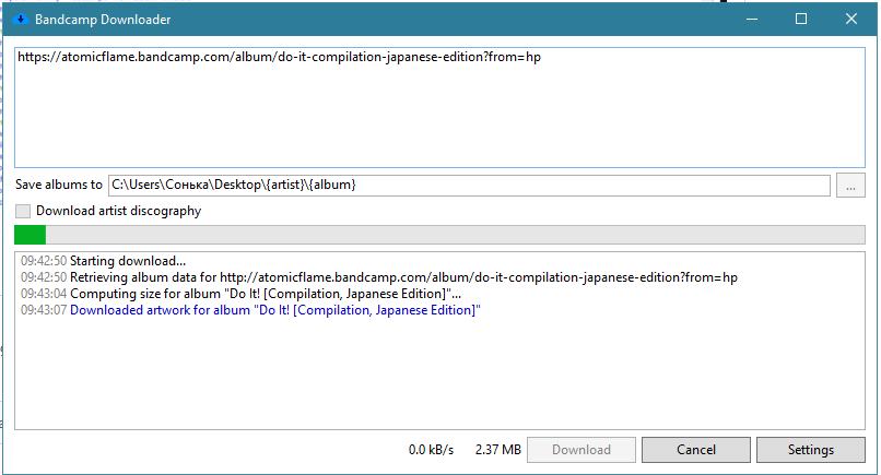 cant dl from bandcamp · Issue #204 · Otiel/BandcampDownloader · GitHub