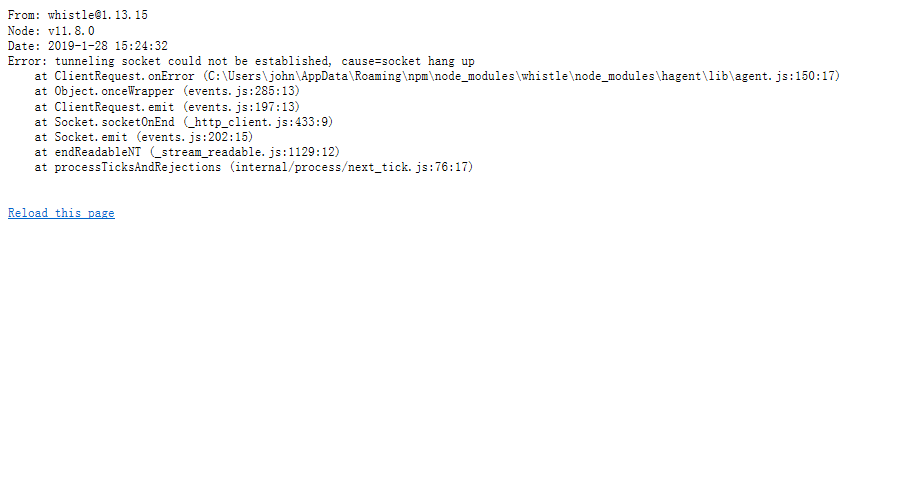 proxy报错： tunneling socket could not be established & SSL routines:ssl3_get_record:wrong version ...