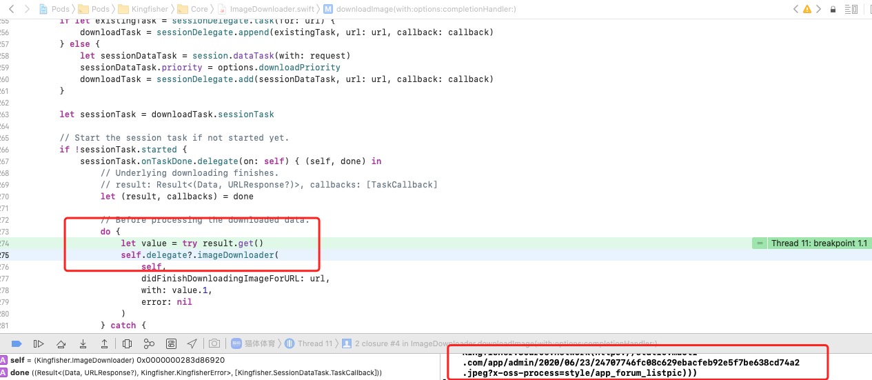 加载图片调试的时候总是断点定位到ImageDownloader · Issue #1503 · onevcat/Kingfisher · GitHub