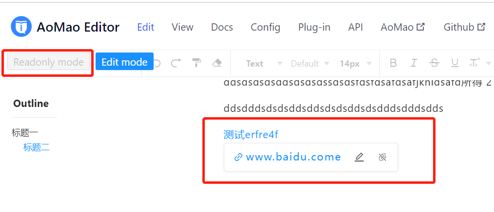 在readonly模式下链接可以编辑 · Issue #153 · red-axe/am-editor · GitHub