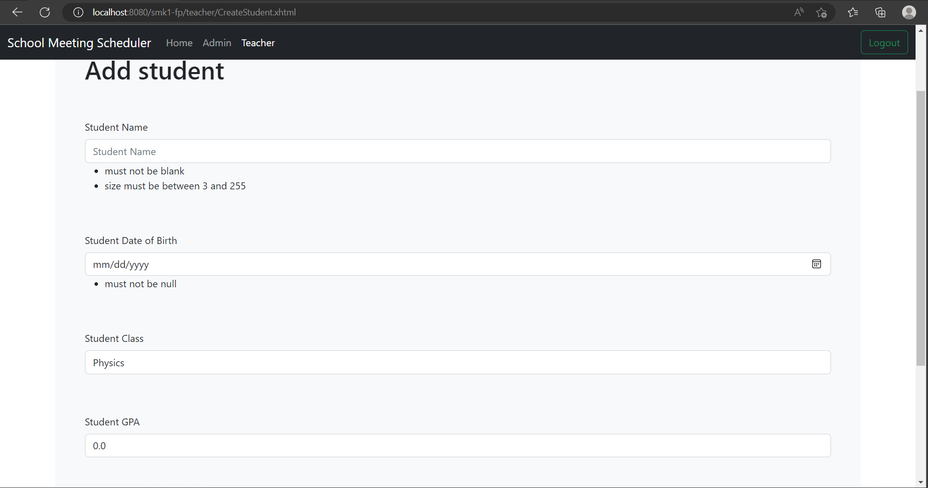 GitHub - Sumanth-MK/Parent-Teacher-Meeting-Scheduler: A meeting scheduler, where both parent and ...