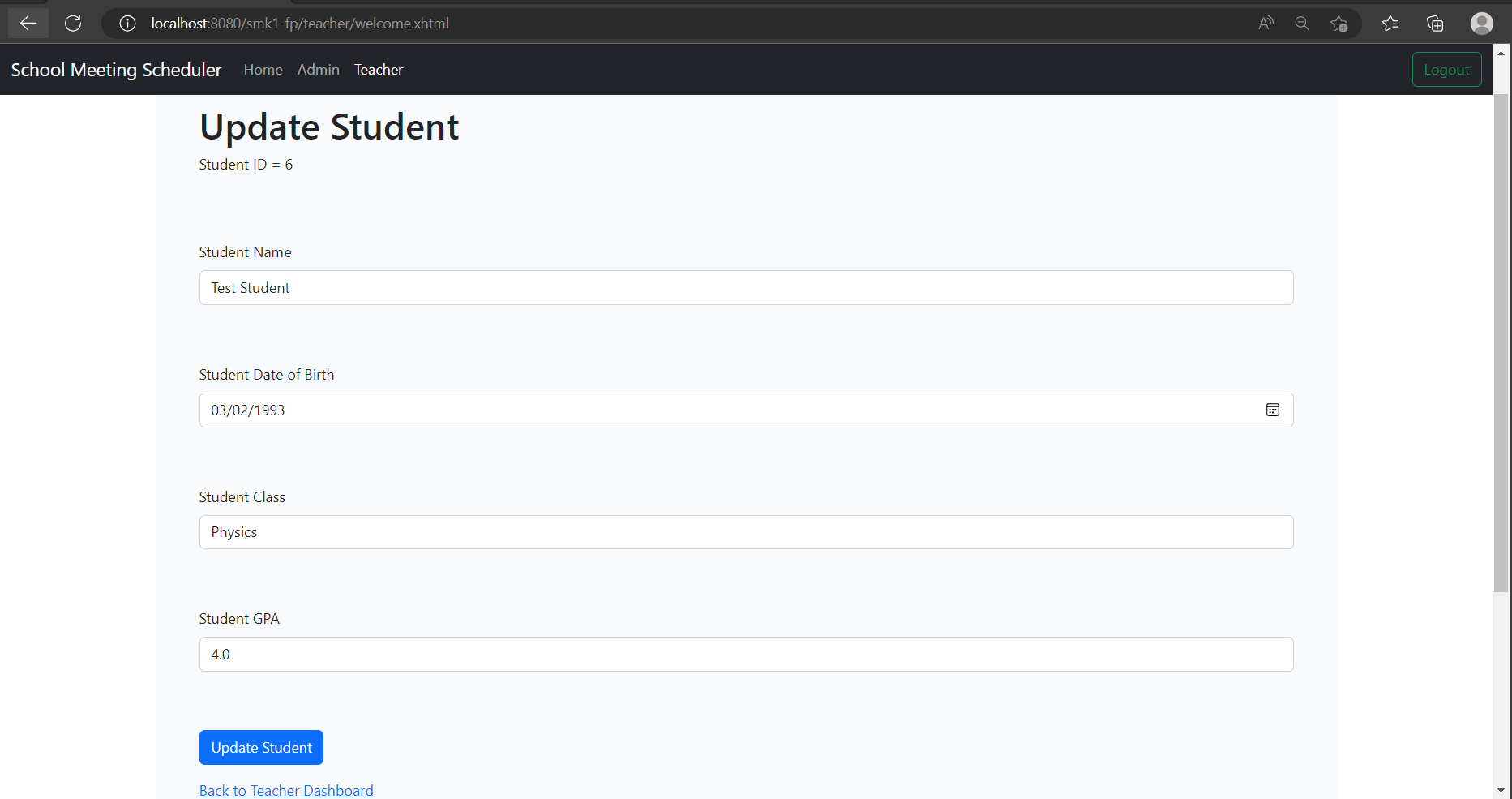 GitHub - Sumanth-MK/Parent-Teacher-Meeting-Scheduler: A meeting scheduler, where both parent and ...