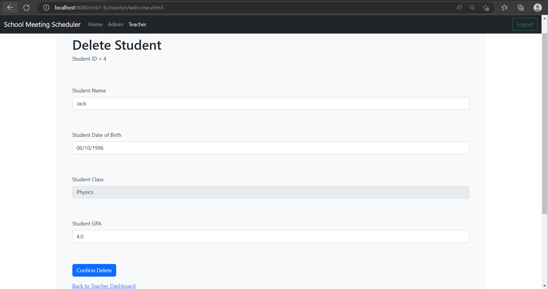 GitHub - Sumanth-MK/Parent-Teacher-Meeting-Scheduler: A meeting scheduler, where both parent and ...