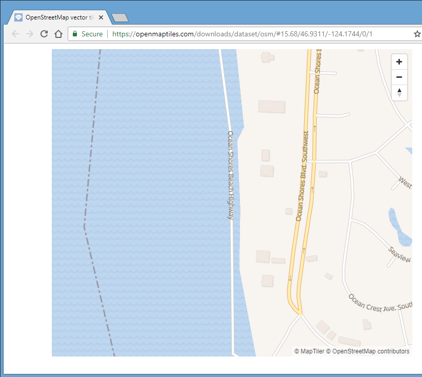 Beach in western Washington, US, appearing as water · Issue #520 · openmaptiles/openmaptiles ...