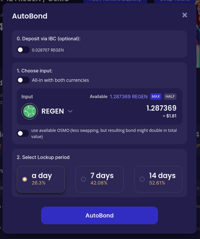 Draft: AutoBond [HackAtom VI] by tennox · Pull Request #131 · osmosis-labs/osmosis-frontend · GitHub