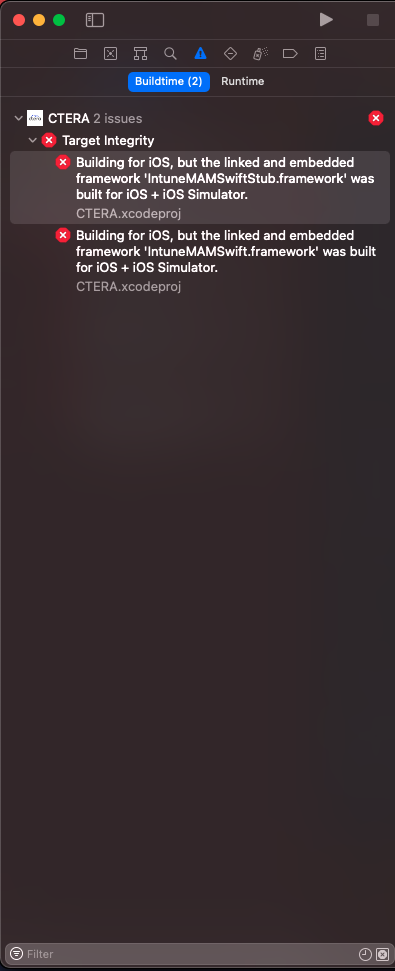 Building For Ios But The Linked And Embedded Framework {framework Name} Framework Was Built