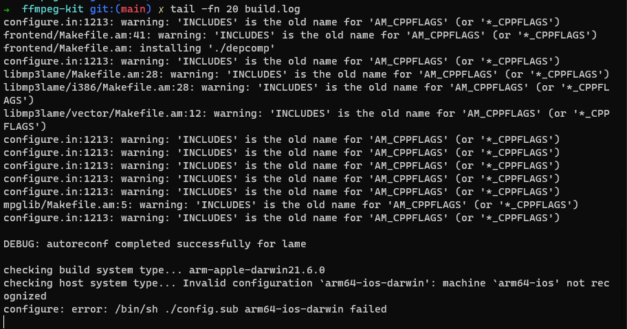 Build Failed For Ios Arm64 · Issue 629 · Arthenicaffmpeg Kit · Github