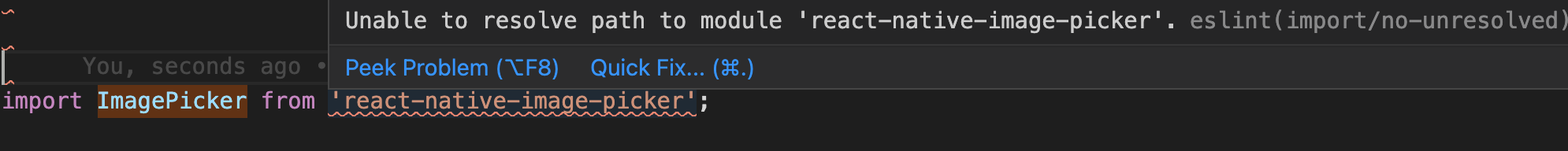 🐛 Unable To Resolve Path To Module React Native Image Picker 