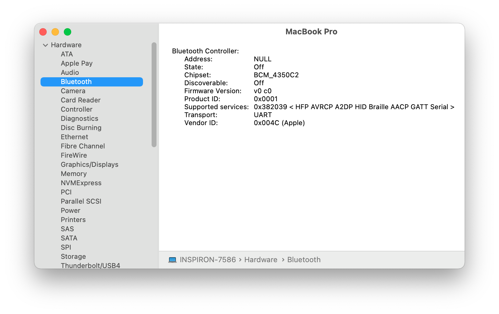 Bluetooth on Monterey · Issue #4 · hacker1024/Dell-Inspiron-7586 ...