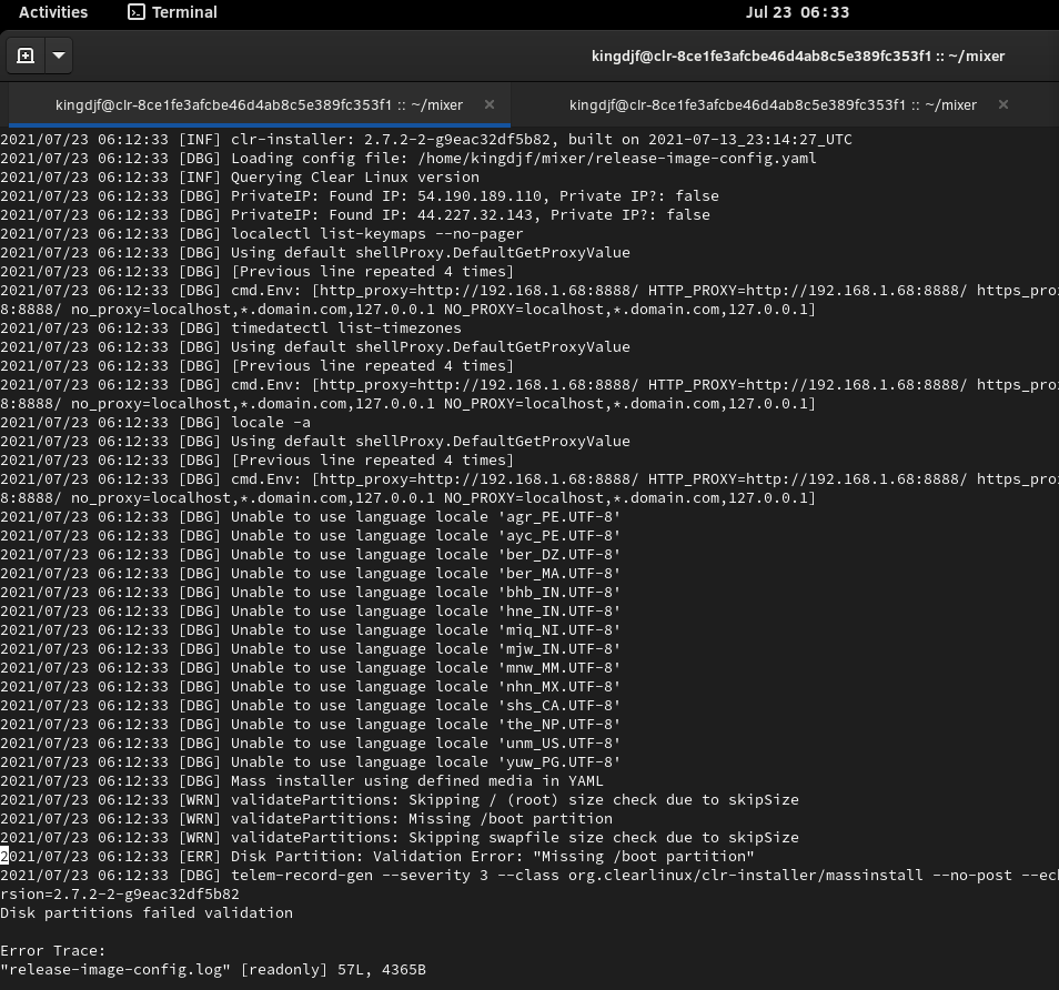 Disk Partition: Validation Error: "Missing /boot partition" · Issue #2406 · clearlinux ...