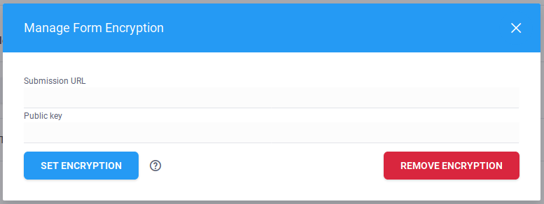 Allow users to add/edit encryption parameters in UI · Issue #2692 · kobotoolbox/kpi · GitHub