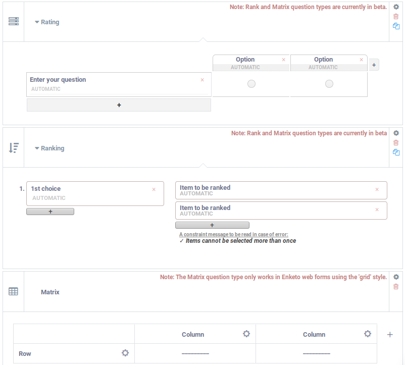 Remove 'beta' label from score/ranking questions · Issue #324 · kobotoolbox/kpi · GitHub