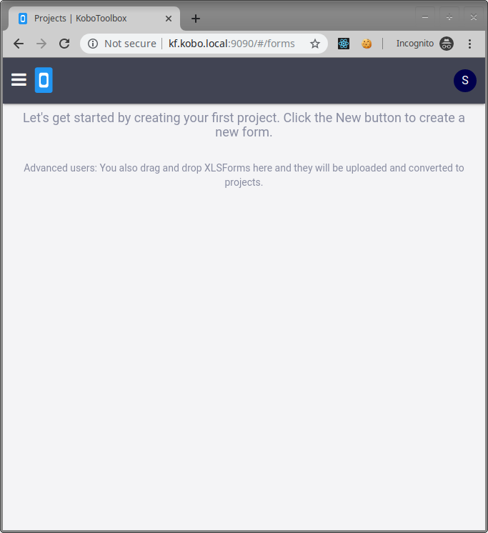 Typo in message to new users with no forms · Issue #2323 · kobotoolbox ...