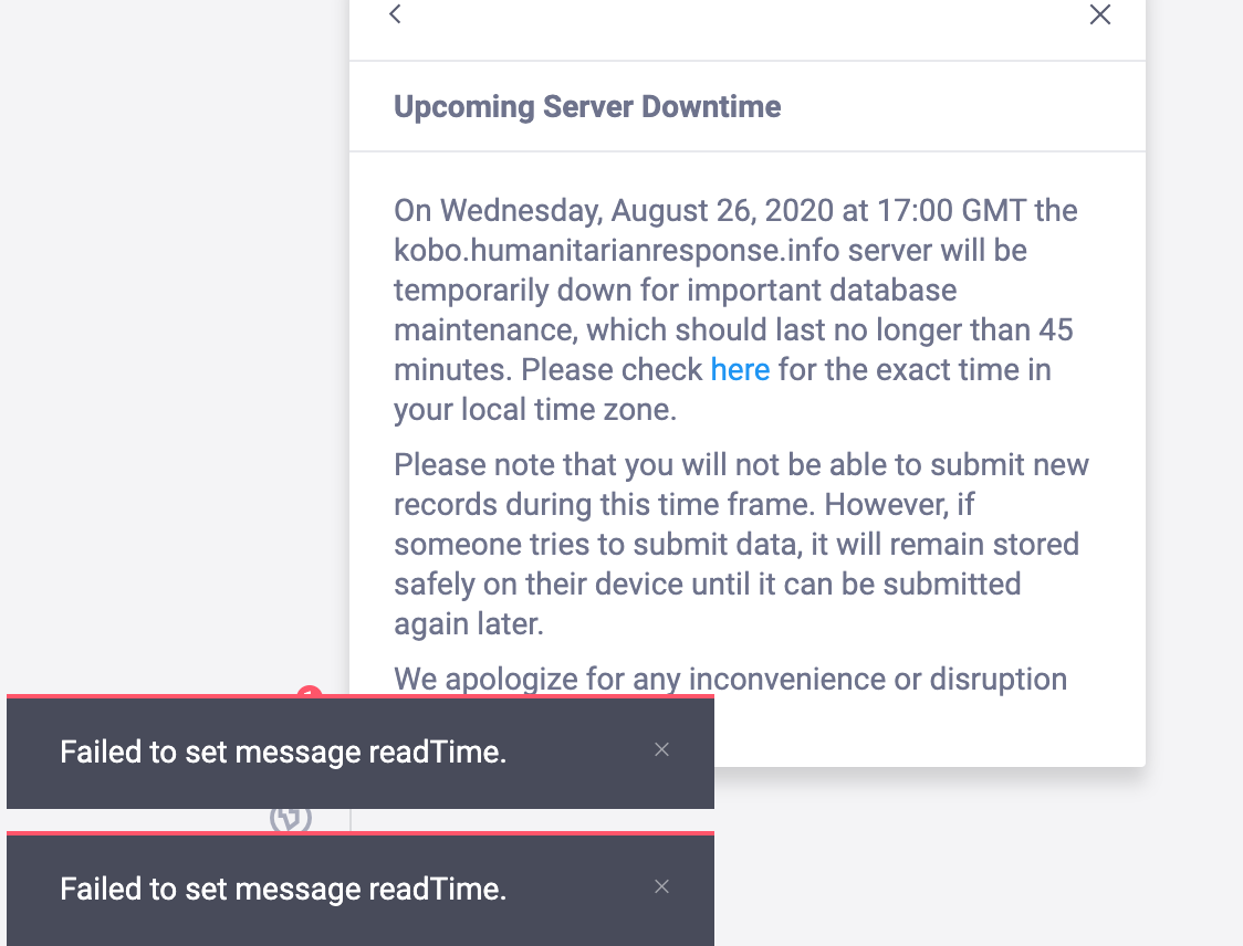 Cannot record any in-app message interactions · Issue #2762 · kobotoolbox/kpi · GitHub