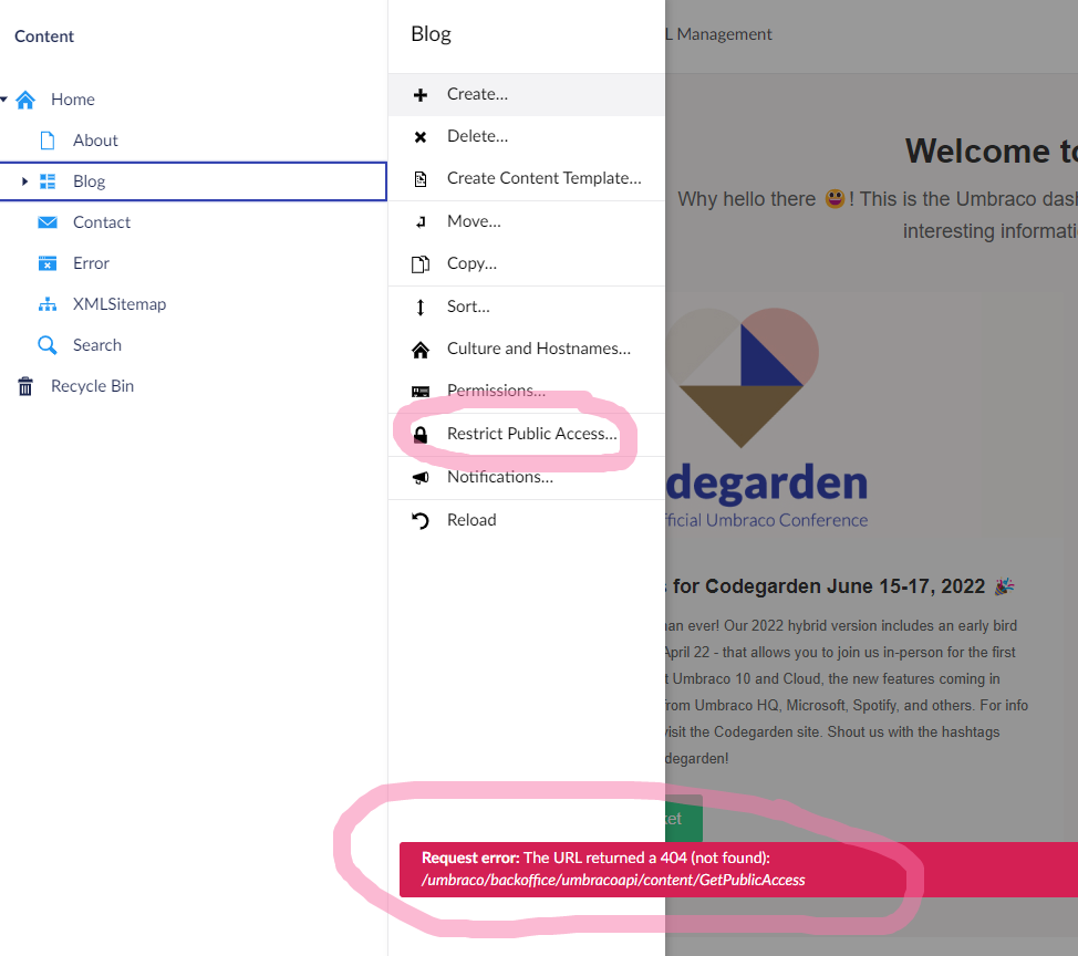 Restrict Public Access 404 · Issue #12177 · umbraco/Umbraco-CMS · GitHub