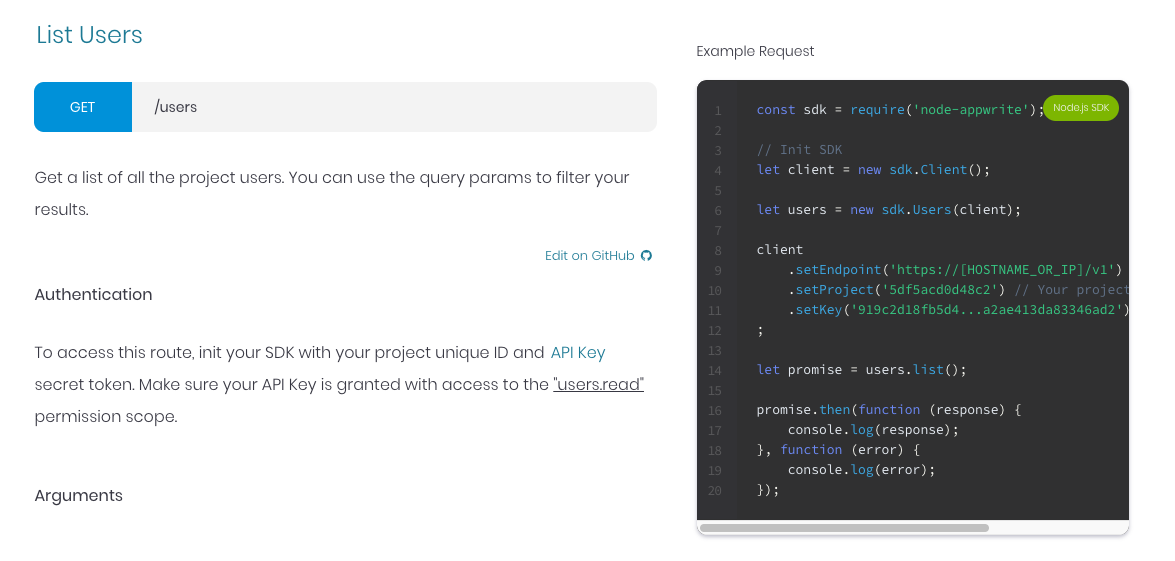 Add Example Response in appwrite.io docs · Issue #562 · appwrite/appwrite · GitHub