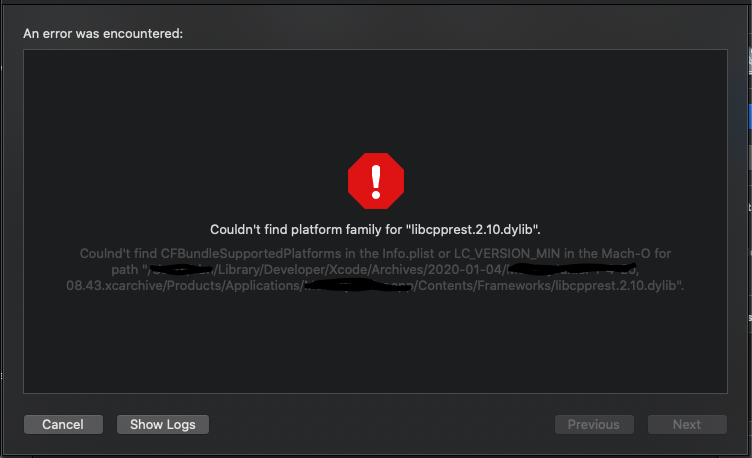 Xcode app archive validation fails for Mac App Store distribution due to lack of LC_VERSION_MIN ...
