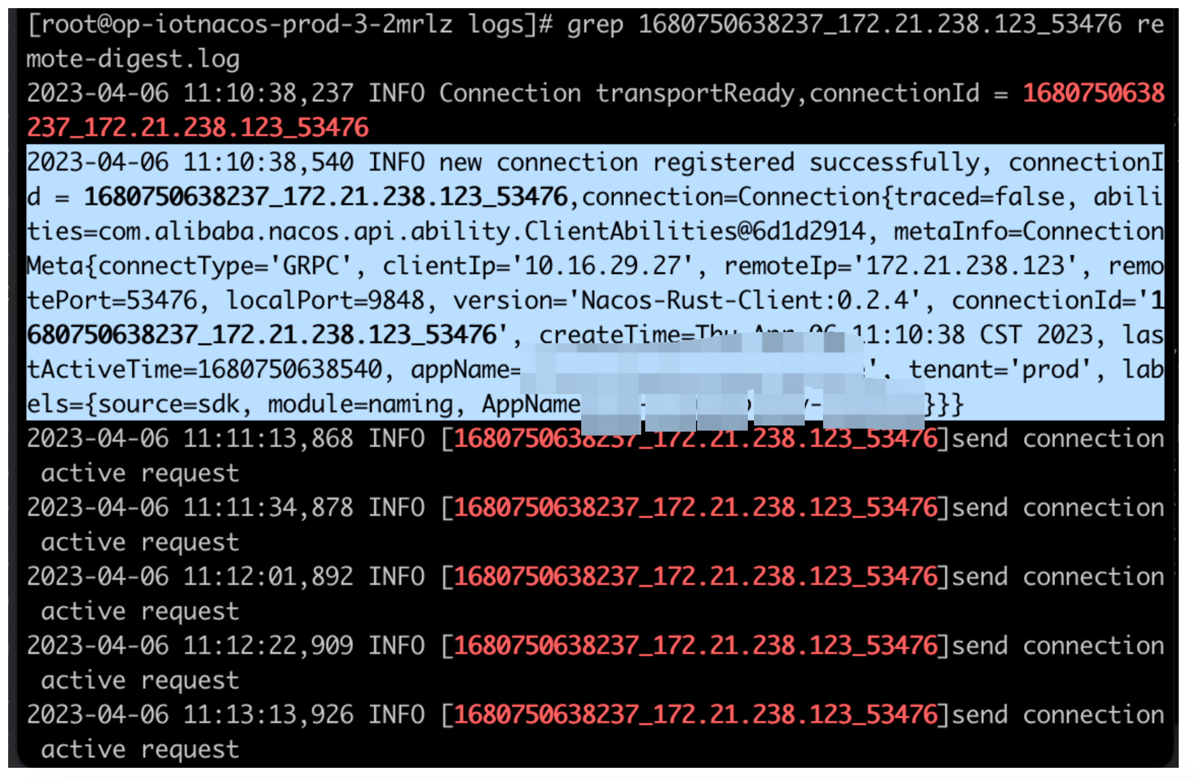 BUG: Connection closed by server and then `Connection is unregistered` · Issue #134 · nacos ...