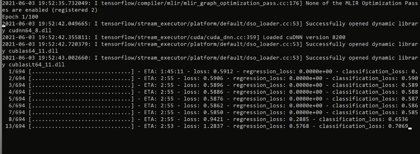 Training process freezes in the very beginning of the first epoch · Issue #1539 · fizyr/keras ...