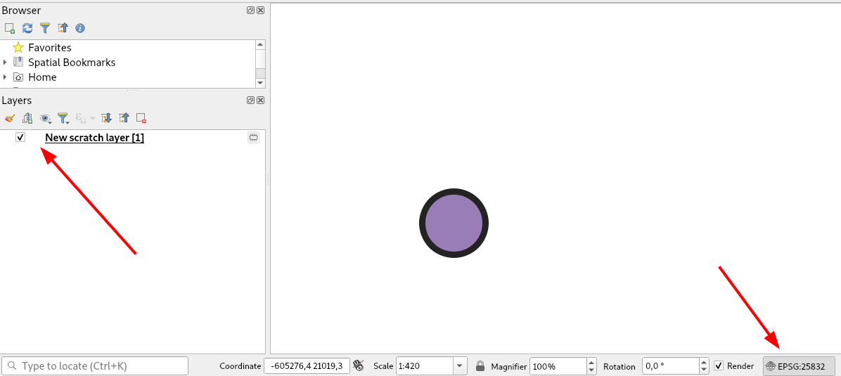 Legend symbol with unit "Meters at scale" is missing for projected CRS ...