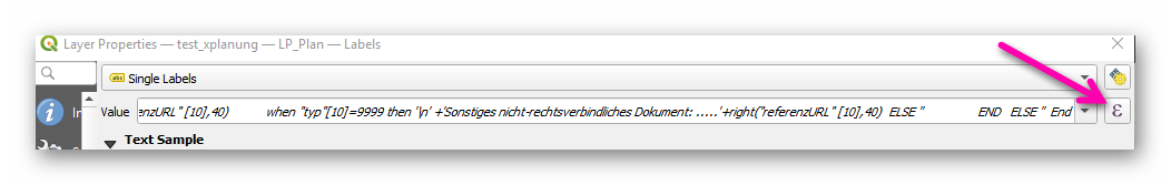Label expression becomes invalid when switching from expression dialog back to layer properties ...