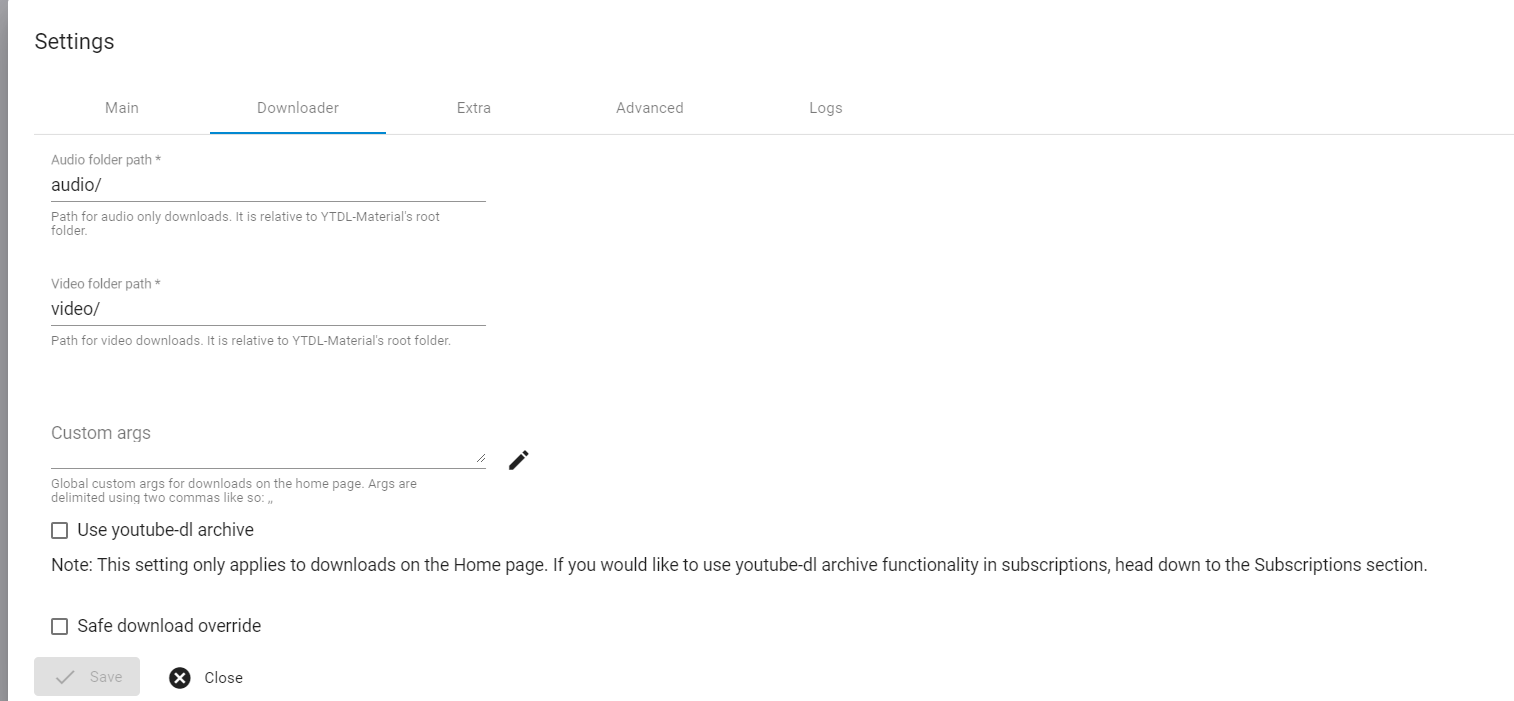 Possibility to disable default json file ? · Issue #310 · Tzahi12345/YoutubeDL-Material · GitHub